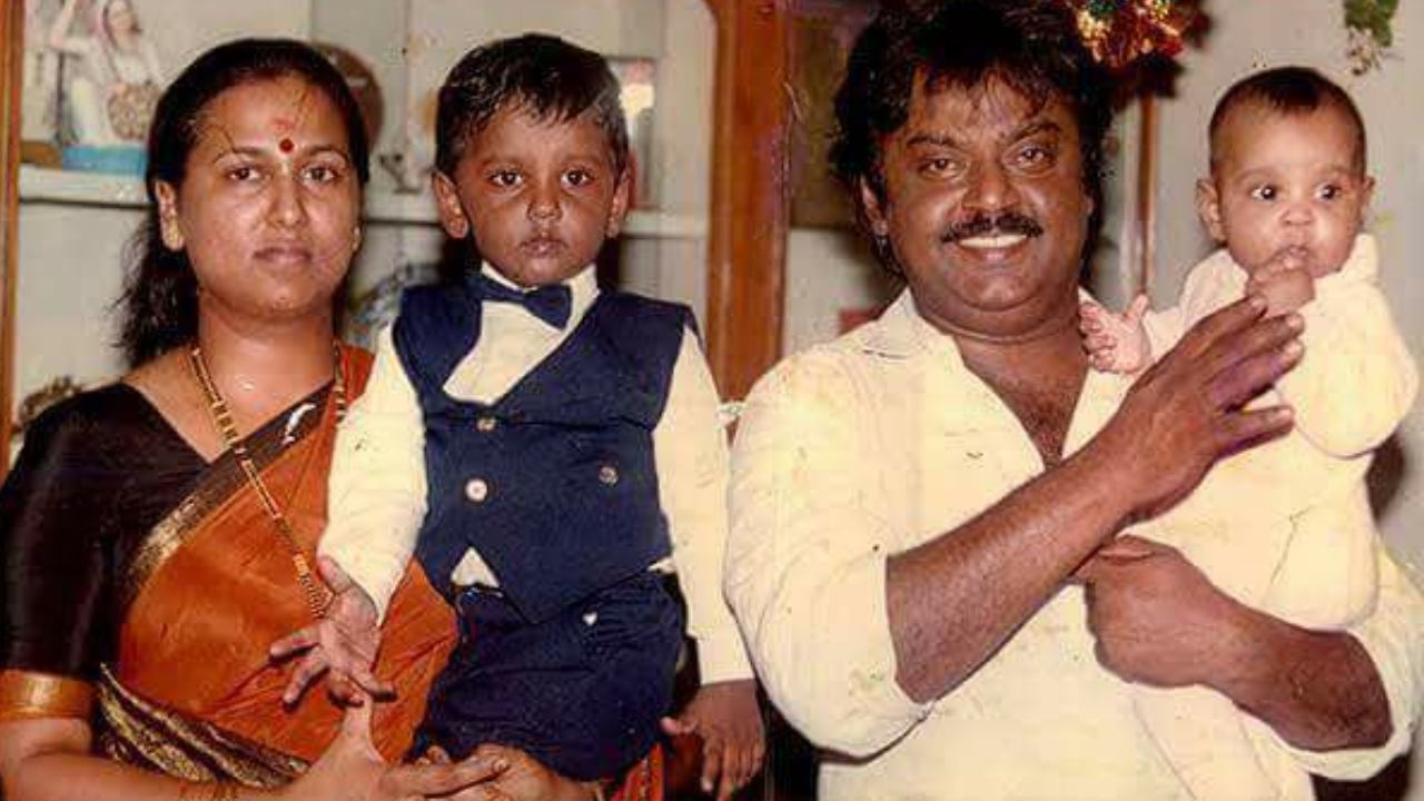 Viajayakanth Family : విజయ్‌కాంత్‌ కన్నుమూత.. కుటుంబ నేపథ్యం.. కుమారుడు కూడా నటుడే.. | Captain ...